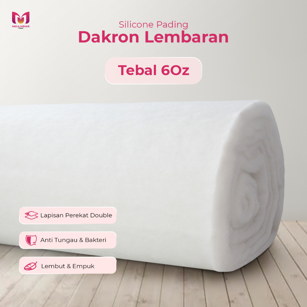 Jual Silikon Padding Lembaran 6oz lebar 210cm / silicone dacron ...