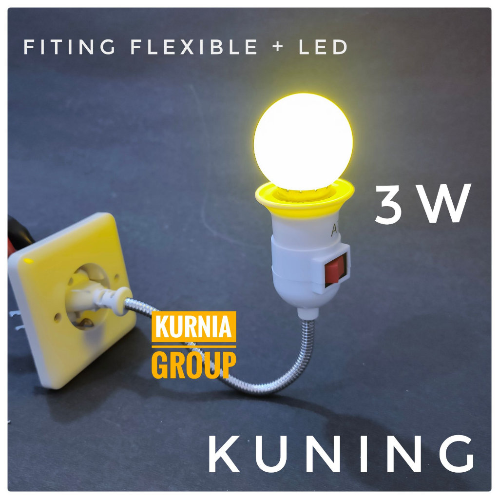 Jual Lampu Tidur Flexible 29cm Spiral Colok Listrik + Lampu Led 3watt Bisa Di Tekuk Hemat Listik ...