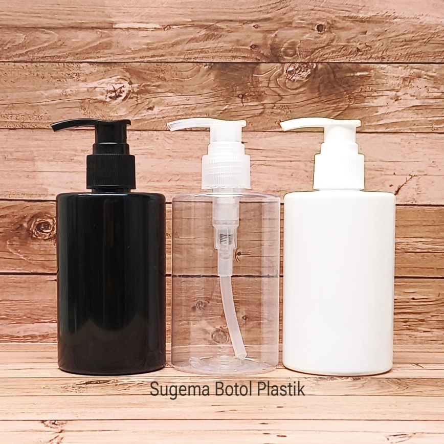 Jual Botol Pump 250ml Hitam / Botol Pump 250ml Pet Rf Bening / Botol Pump Lotion 250ml Putih ...