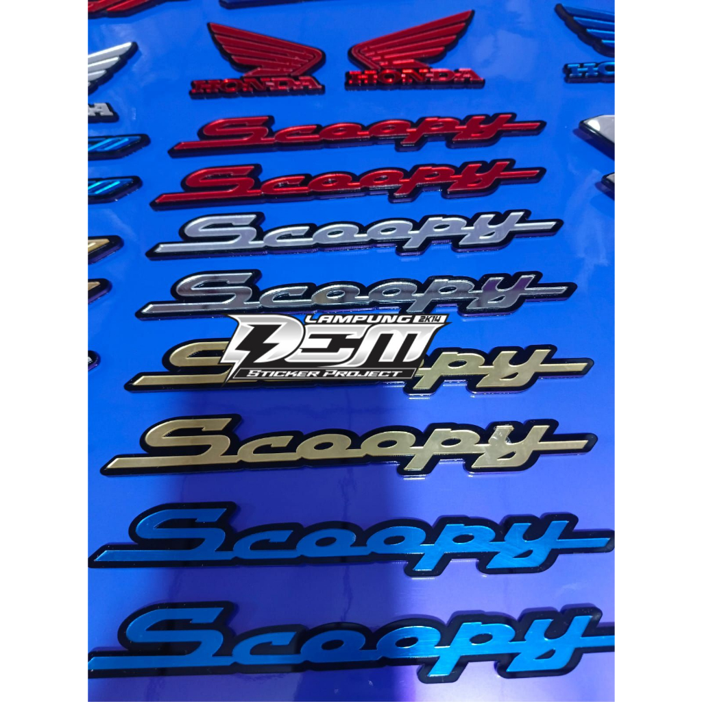 Jual Emblem Honda Scoopy Timbul Logo Motor 3D Akrilik Variasi ...