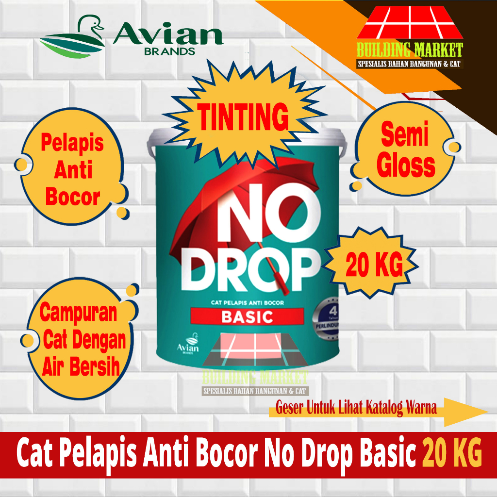 Jual Cat Tembok Exterior Tinting Pelapis Anti Bocor No Drop Basic 20 KG | Shopee Indonesia