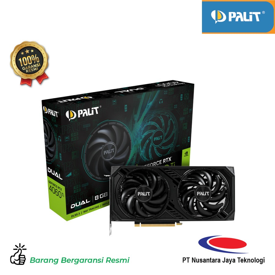 Jual Palit NVIDIA GeForce RTX 4060 Ti / 4060Ti Dual 8GB 128bit GDDR6 ...