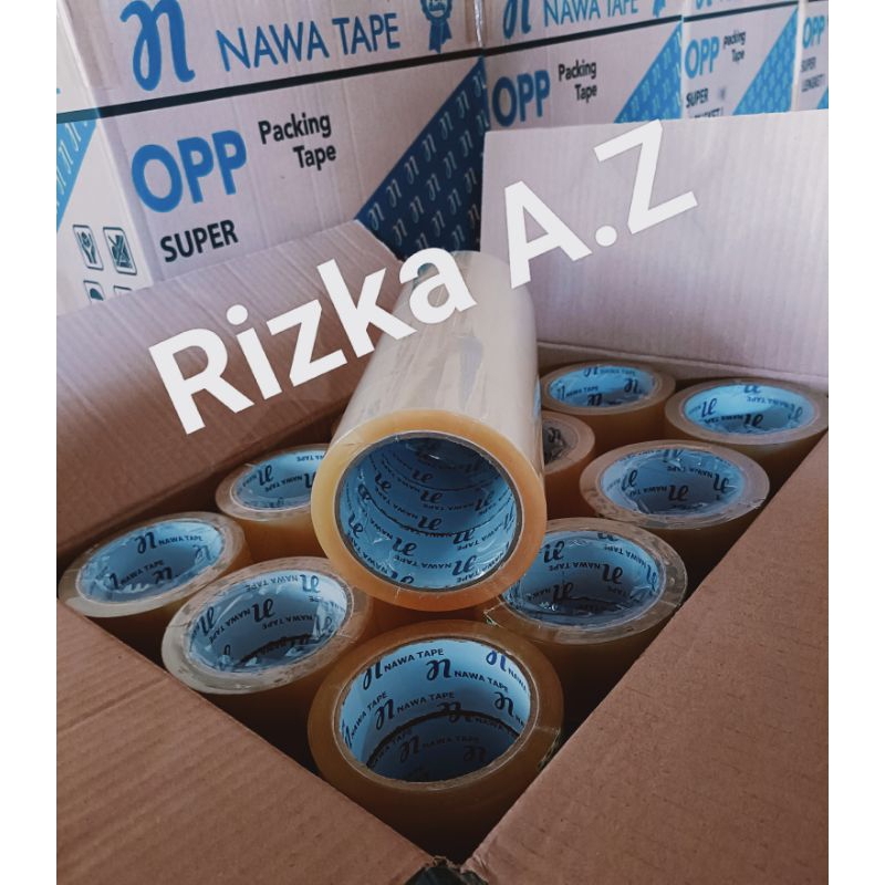 Jual lakban bening isolasi packing Nawa tape sulasi isolasi 1slop(6pcs) | Shopee Indonesia