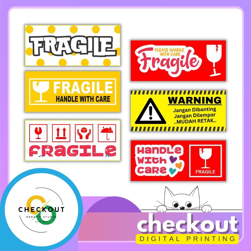 Jual Stiker Fragile Handle With Care Mini Landscape | Shopee Indonesia