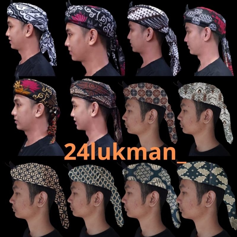 Jual Blangkon Solo Topi Batik Iket Kepala Sunda Cowok Dewasa ukuran all ...
