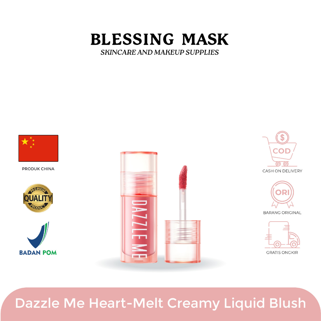Jual DAZZLE ME Heart-Melt Creamy Liquid Blush | Shopee Indonesia