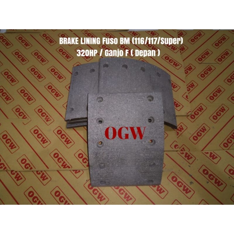 Jual Kampas Rem Brake Lining Fuso BM (116/117/super)/320hp/Ganjo F ...