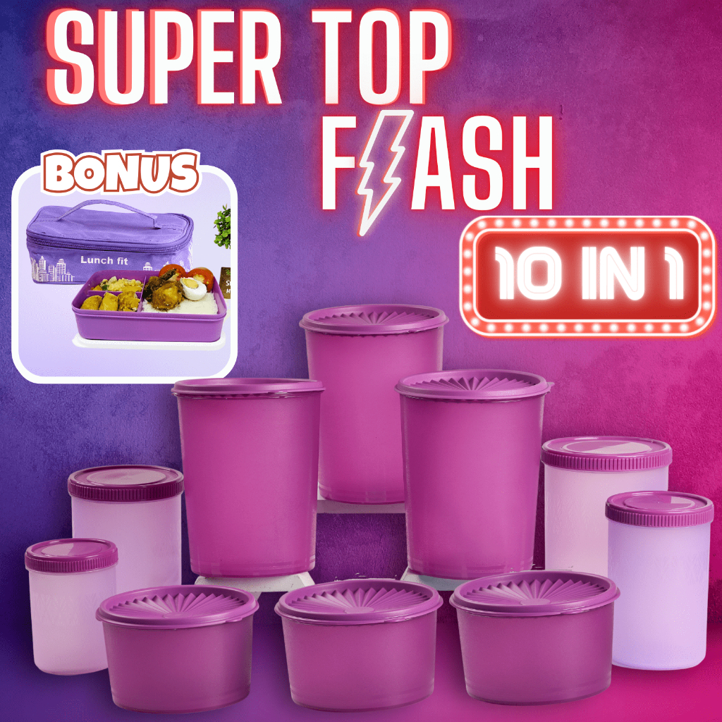 Jual CPM PAKET SUPERTOP FLASH TOPLES SET OF 10 IN 1 FREE LUNCH BOX DAN TAS | Shopee Indonesia