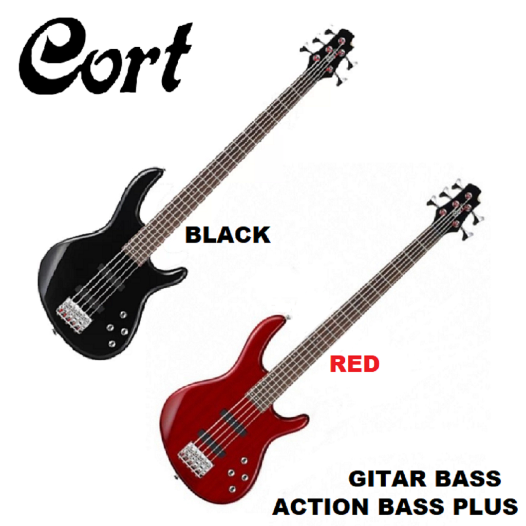 Jual Bass Elektrik Cort Action Bass Plus Black Original Senar 4 New ...