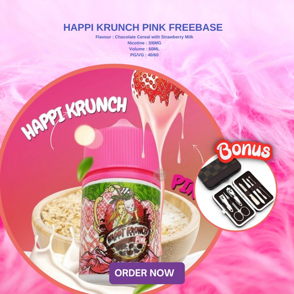 Jual Happi Krunch V3 PINK 60ML by Wise Juice x Ariffarisan - Liquid ...