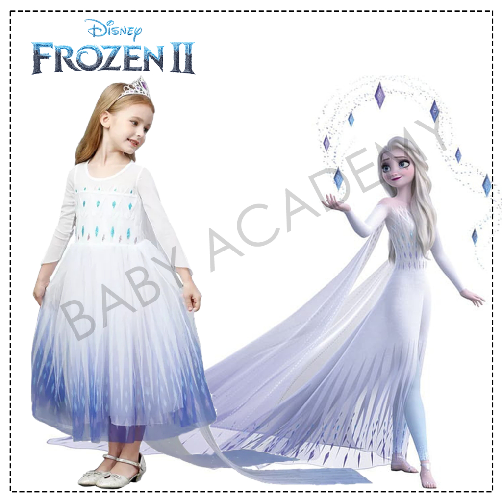 Jual Kostum Dress Anak Princess Elsa Frozen 2 White Premium Import ...