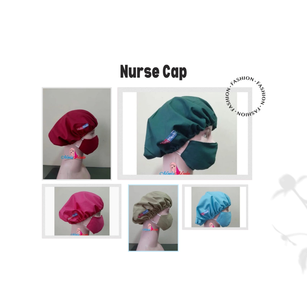 Jual Nurse Cap Kain / Topi Operasi Bedah Medis Perawat Dokter Penutup ...