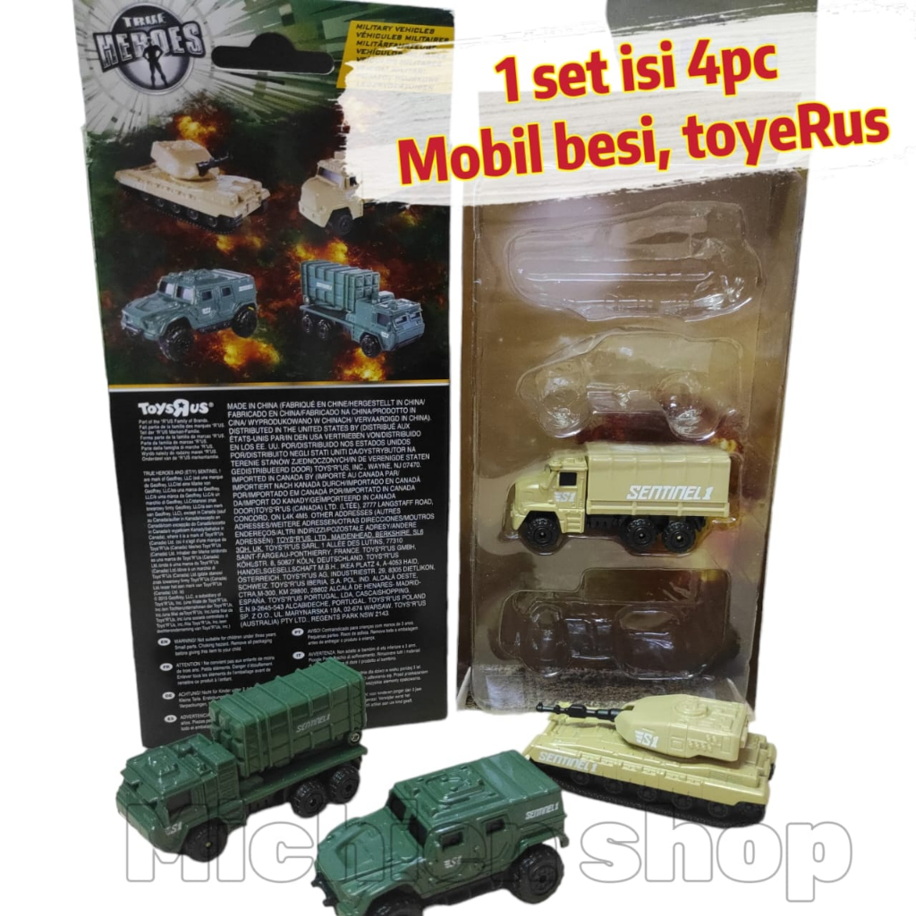 Jual Die Cast Military True Heroes Sentinel 1 Vehicles 4 Pack toysRus ...