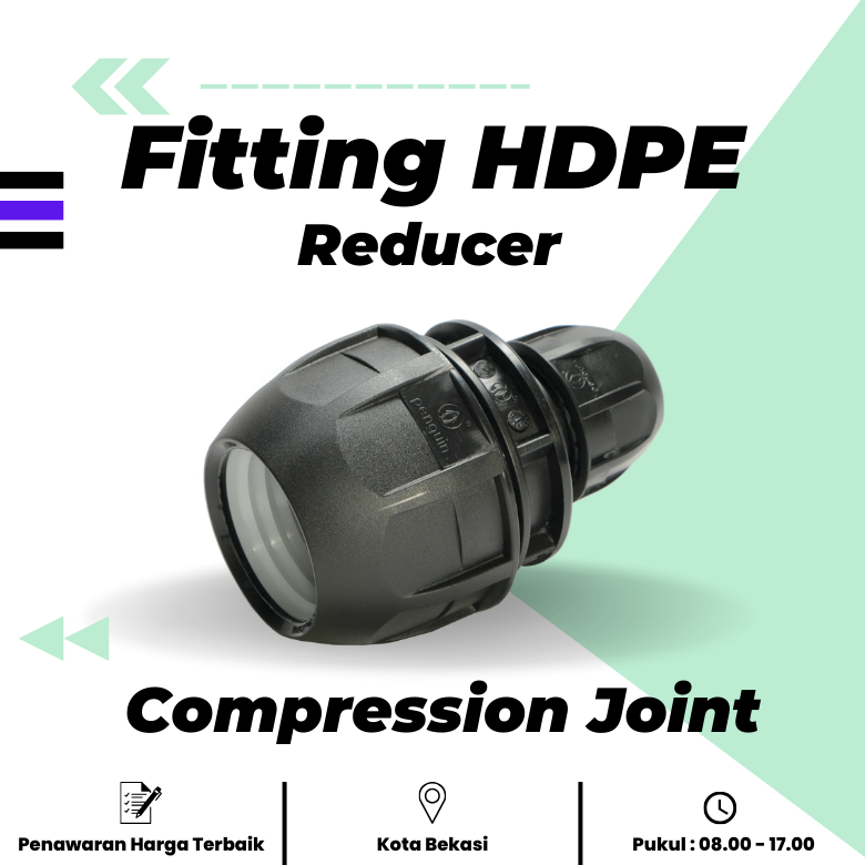 Jual Sambungan Pipa HDPE Reducer 40mm x 20mm atau 1-1/4 x 1/2 inch ...