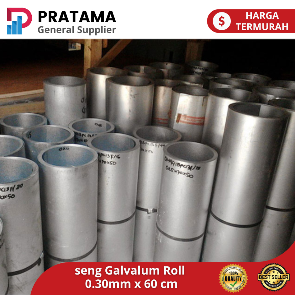 Jual seng Galvalum / Seng Talang / atap Roll 0.30mm x 60 cm Plat Sheet ...