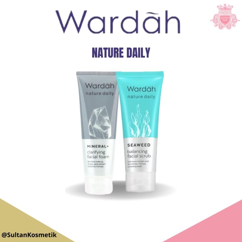 Jual WARDAH MINERAL+ FACIAL FOAM& SEAWEED BALANCING FACIAL SCRUB ...