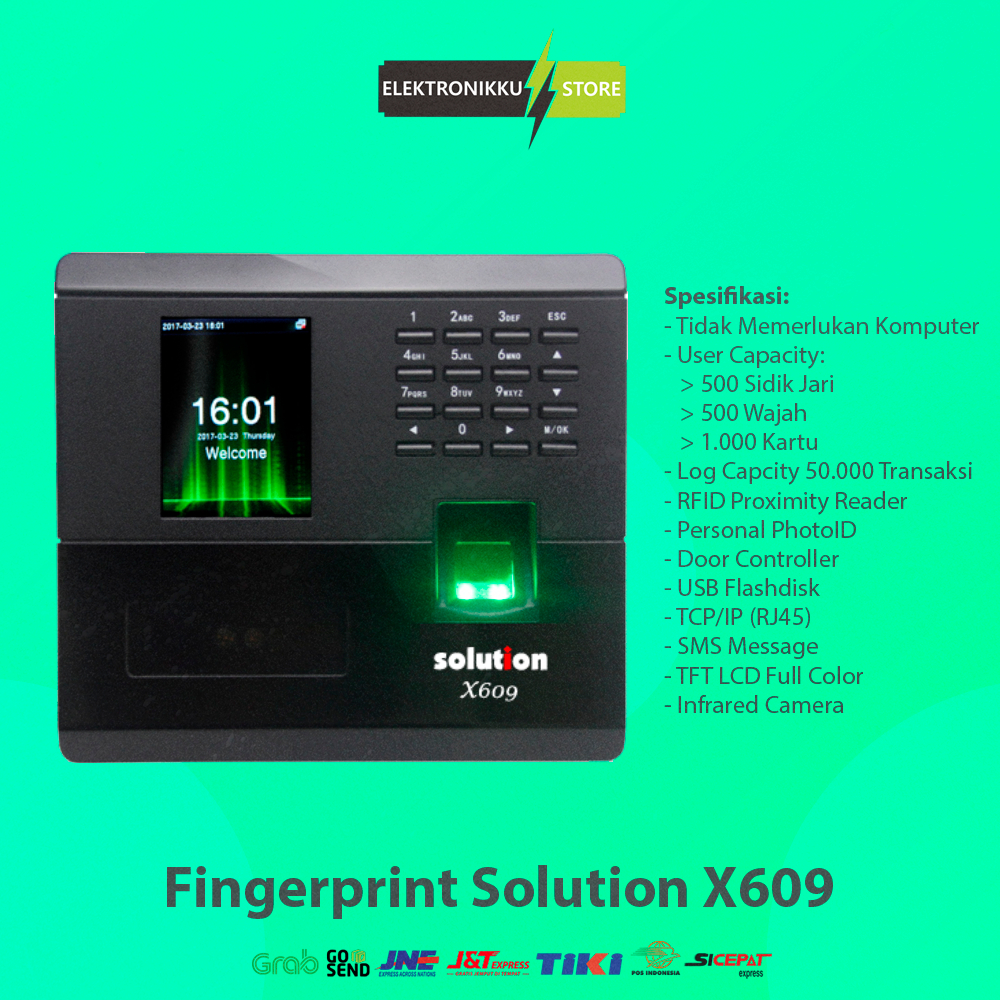 Jual Mesin Absensi Fingerprint Solution X609 Absen Absensi Sidik Jari | Shopee Indonesia