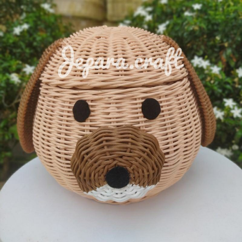 Jual Keranjang Rotan Karakter Doggy - Kotak Kado Rotan/Hampers Rotan ...