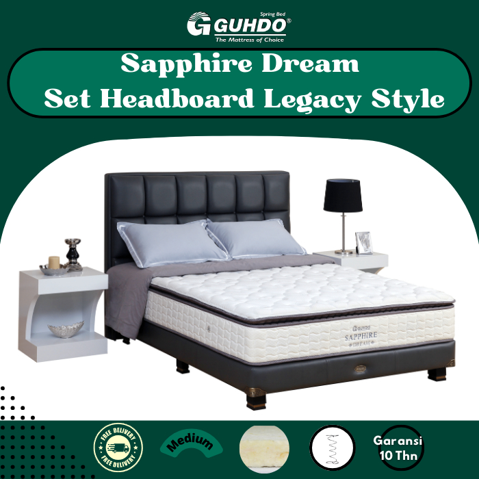 Jual Full Set Kasur Sapphire Dream Set Headboard Legacy Style | Shopee ...