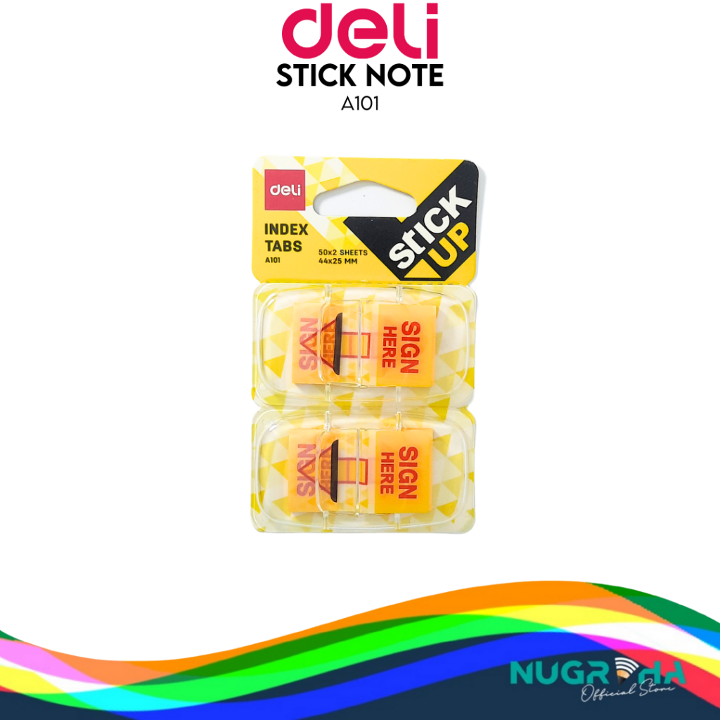 Jual Index Tabs Sign Here DELI A101 (SET) | Shopee Indonesia