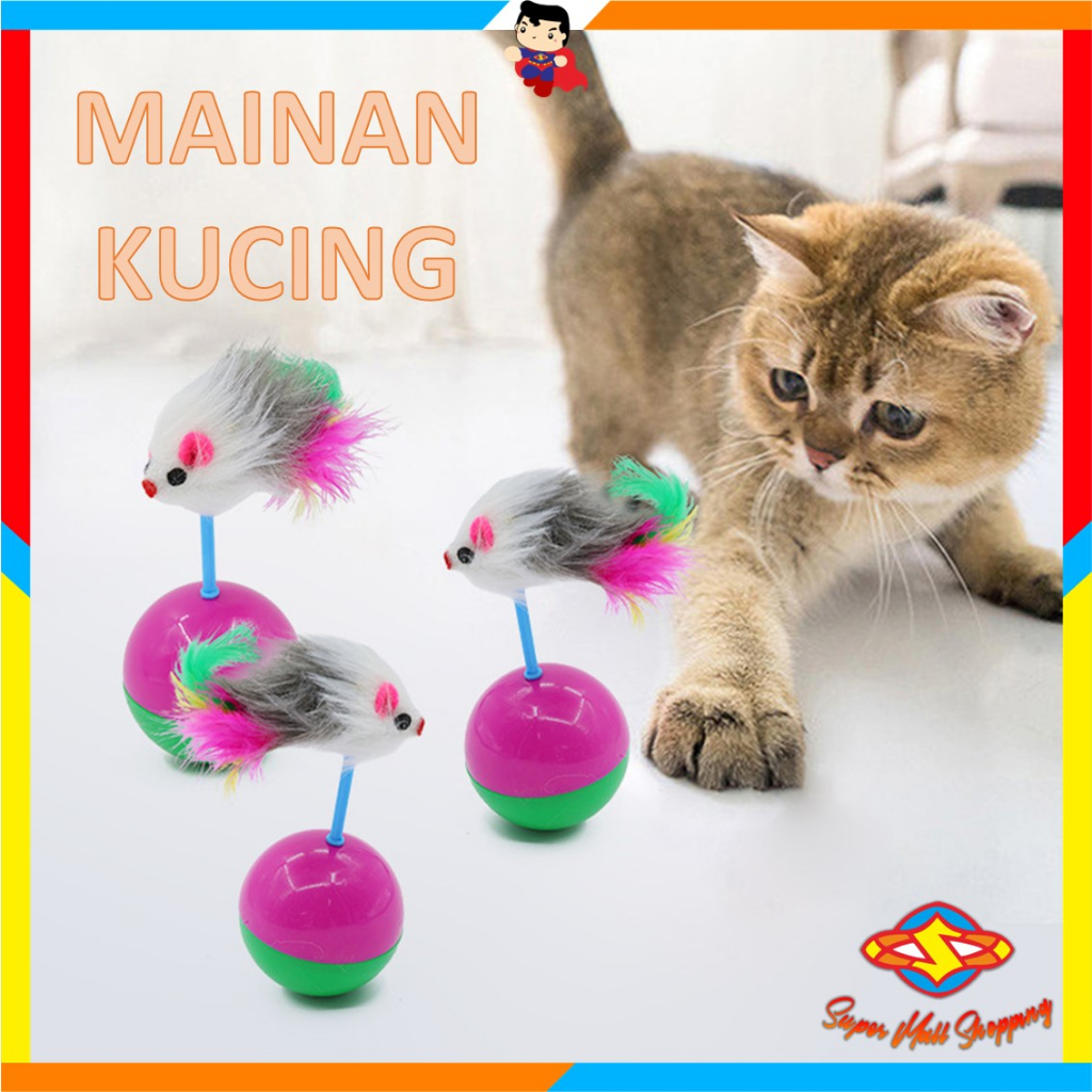 Jual SMS Mainan Kucing Bola plastik Tikus Goyang Mainan Hewan ...