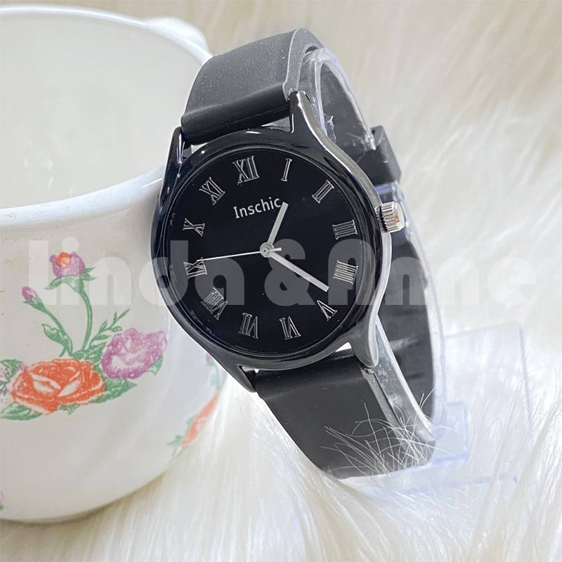 Jual [TERBARU] Jam Tangan Analog Wanita Dial Bulat Stap Rubber Warna ...