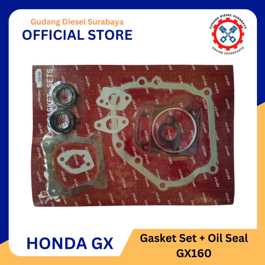 Jual Gasket Set | Paking Set + Oil Seal GX120 / GX160 / GX200 / GX270 / GX390 / GX420 | Shopee ...
