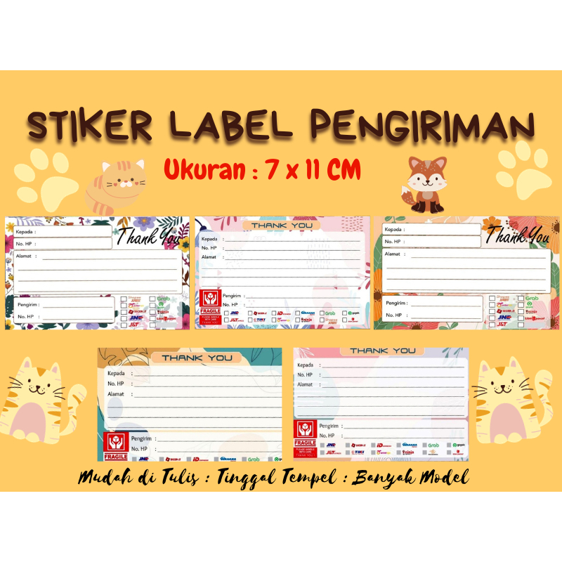 Jual Stiker Label Pengiriman / Stiker Alamat / Sticker Pengiriman Paket ...