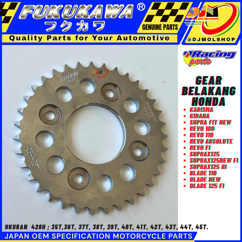 Jual FUKUKAWA Gear Racing Gir Belakang Karisma Supra X125 Supra Fit New ...