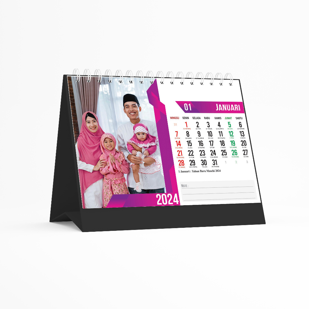 Jual Cetak Kalender Duduk Custom 2025 Kalender Meja Custom (21 cm x 15 ...