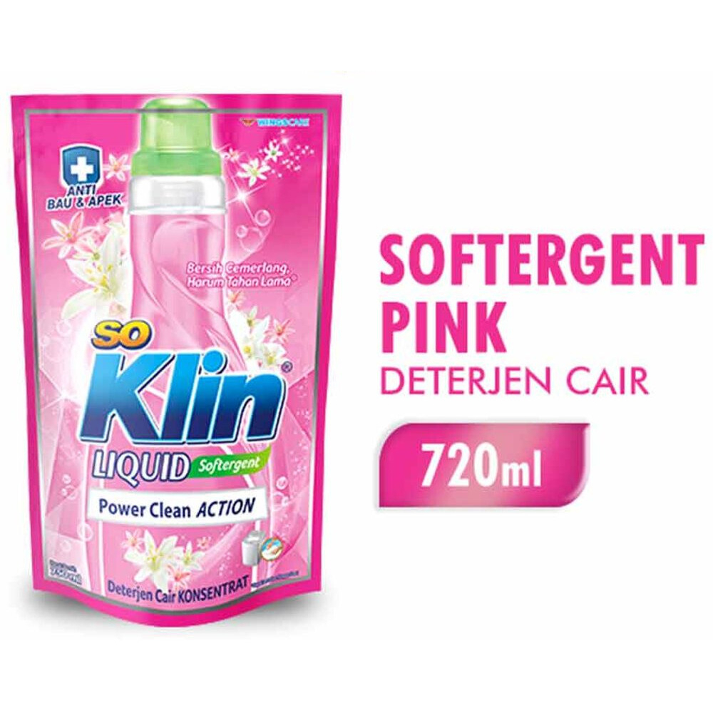 Jual So Klin Liquid Softergent Pink Refill 720 Ml Shopee Indonesia