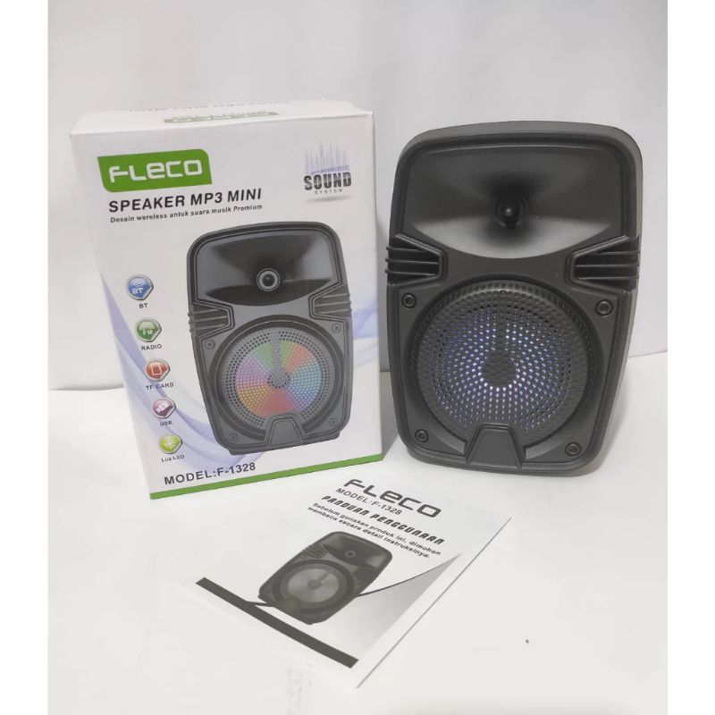 Jual Speaker - Fleco F-1328 (BT/TF/FM/LED) | Shopee Indonesia