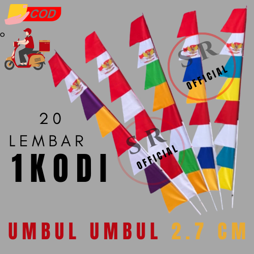 Jual Umbul Umbul Merah Putih geraji 8 daun Bendera Merah Putih Garuda Paket 1 kodi 20 pcs ...