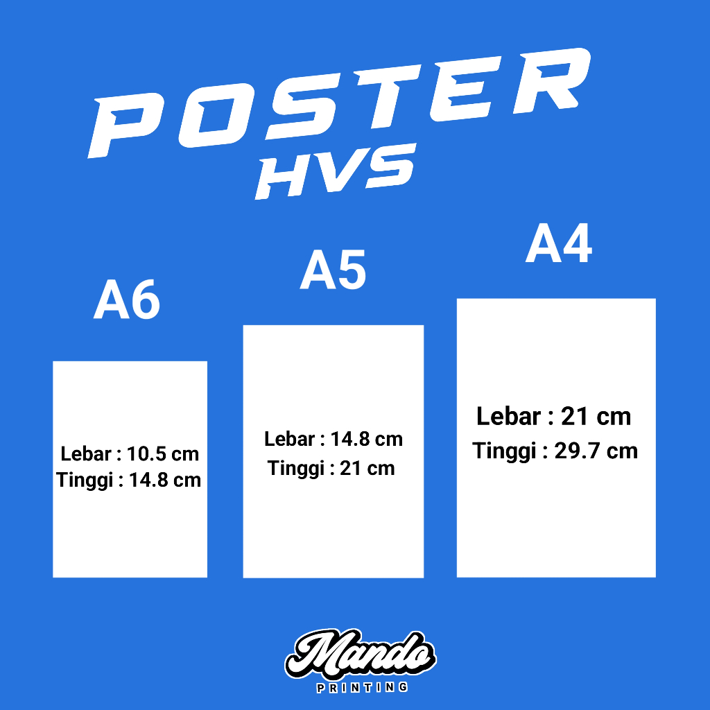 Jual Cetak Poster Brosur Hvs Ukuran A6 A5 A4 Costum Poster Shopee
