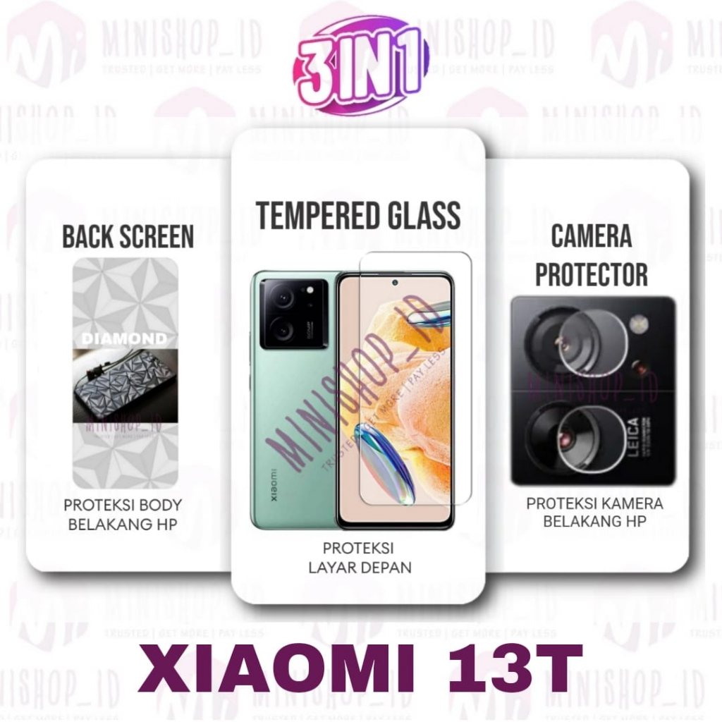 Jual XIAOMI 13T 12T MI 11 LITE ANTI GORES TEMPERED GLASS NON FULL SCREEN BENING SKIN DIAMOND ...