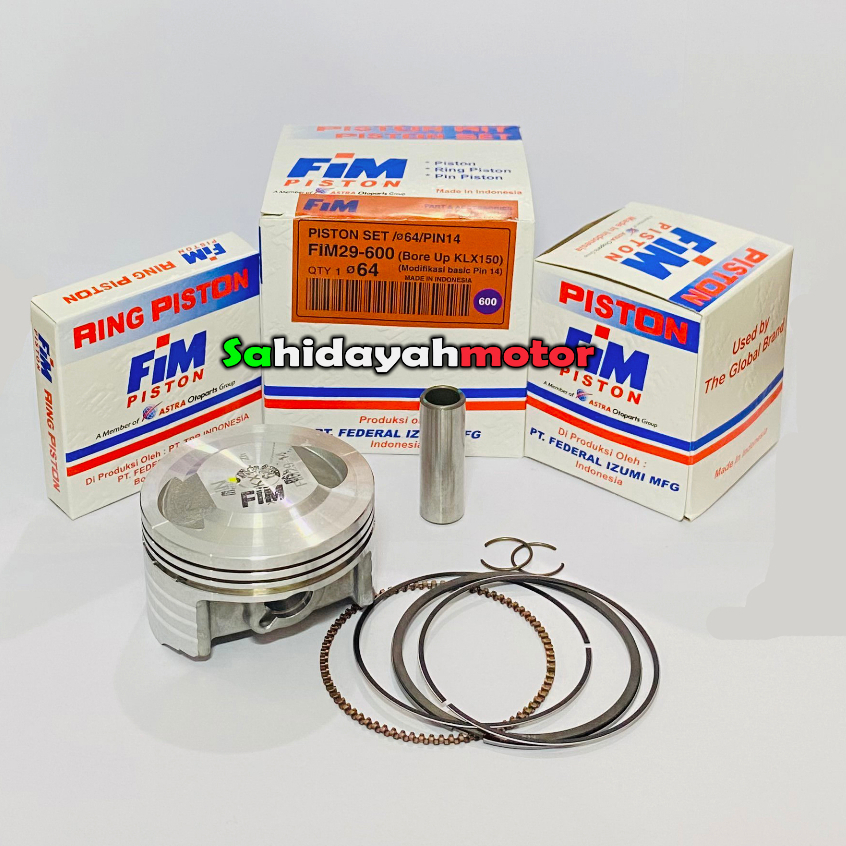 Jual SEHER PISTON SET FIM PIN 14 58 58,5 59 59,5 60 61 62 63 64 KLX 150 ...
