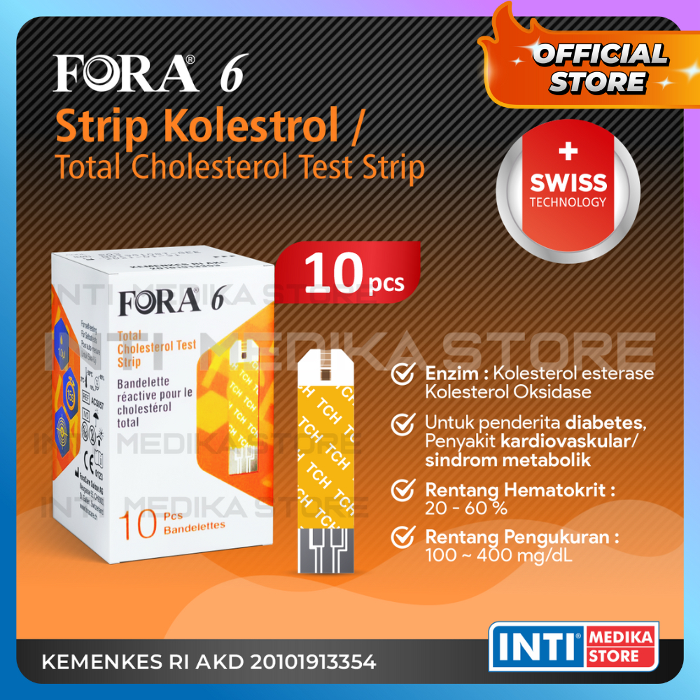 Jual FORA 6 - Strip Tes KOLESTEROL Isi 10 pcs | Refill CHOLESTEROL Test ...