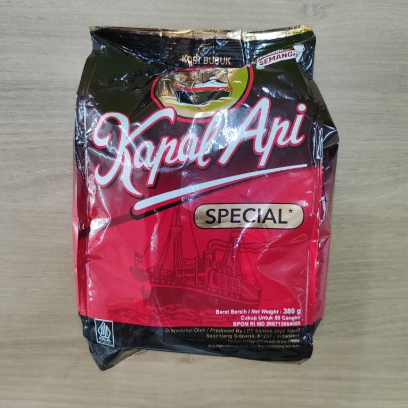 Jual Kopi kapal api merah 380gr 380 gr gram kopi tanpa gula | Shopee ...