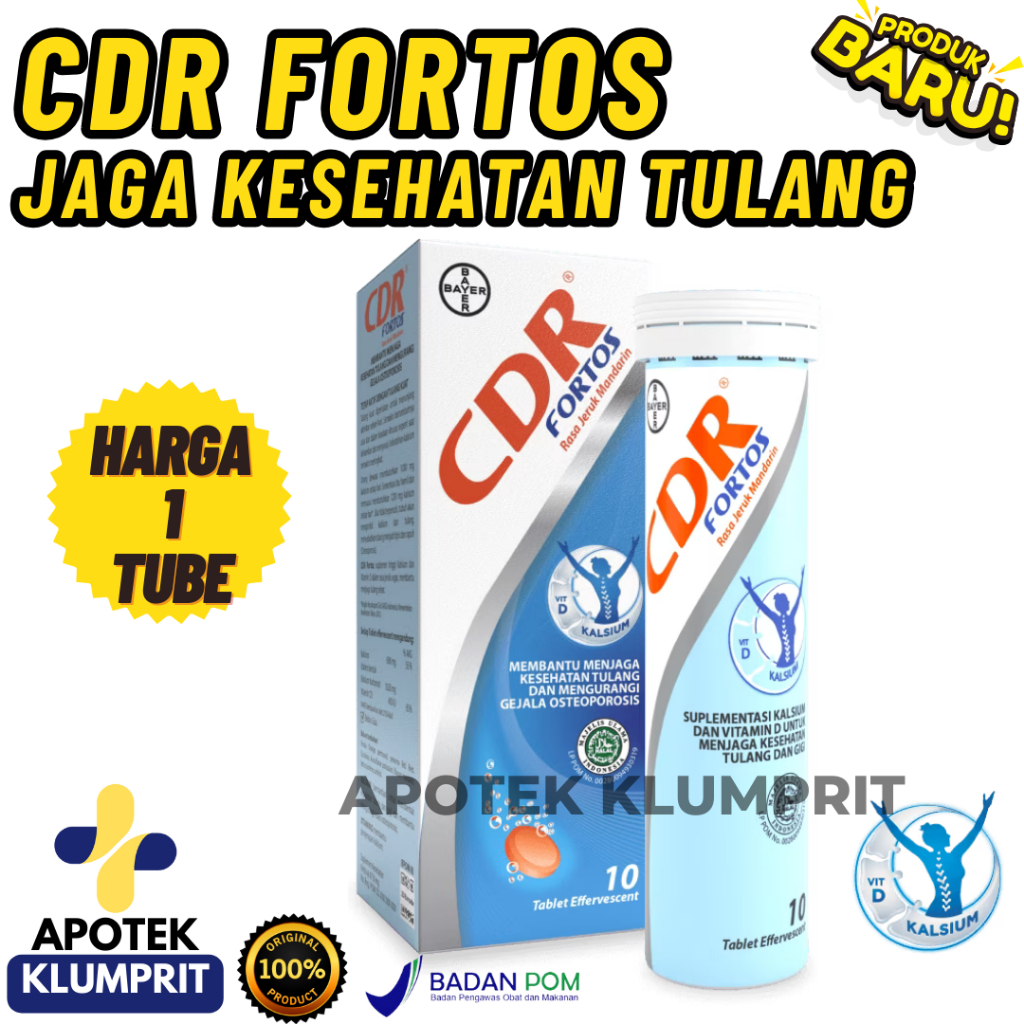 Jual CDR FORTOS / ISI 10 TABLET / MENJAGA KESEHATAN TULANG | Shopee ...
