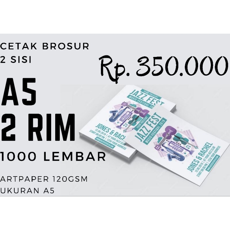 Jual Cetak A5 1000 lembar | artpaper 120 gsm | Shopee Indonesia