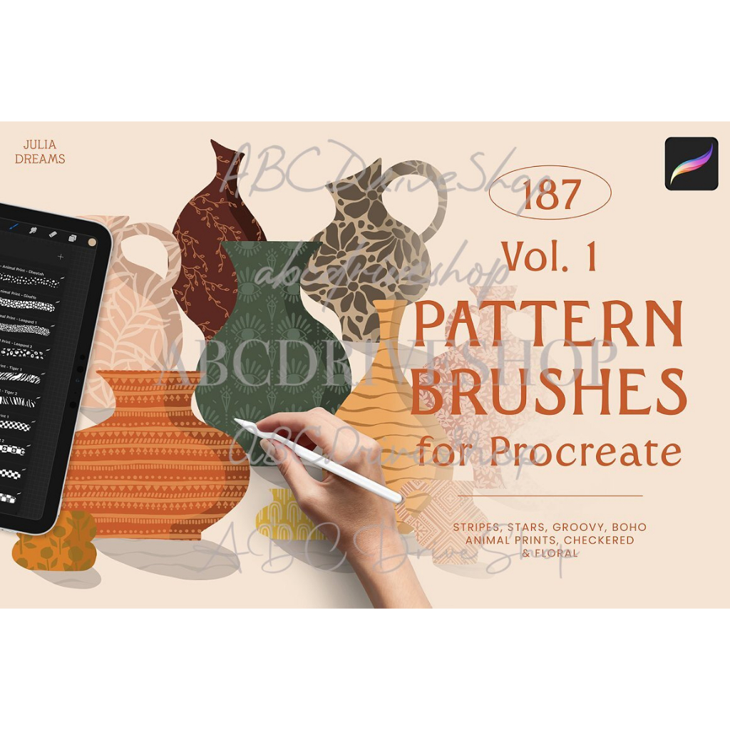 Jual Procreate Brush - Pattern Brushes Vol 1 | Shopee Indonesia