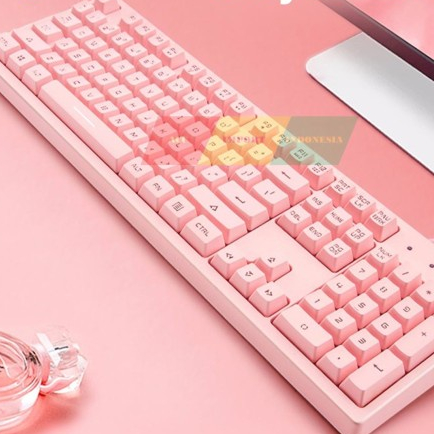Jual Anggits Keyboard gaming Cewek Pink Lucu Mekanik Led Backlight ...