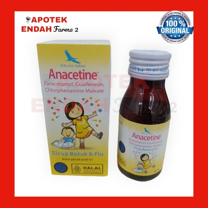 Jual ANACETINE SIRUP 60ML untuk demam & batuk berdahak | Shopee Indonesia