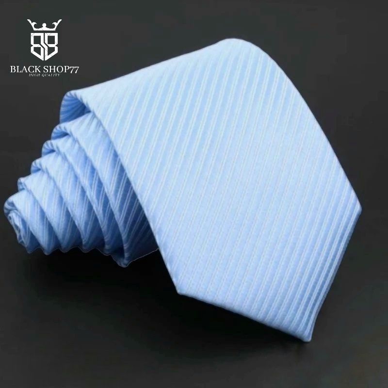 Jual Dasi Pria Dasi Panjang Dasi Motif Salur Biru City/Biru Muda 3 ...