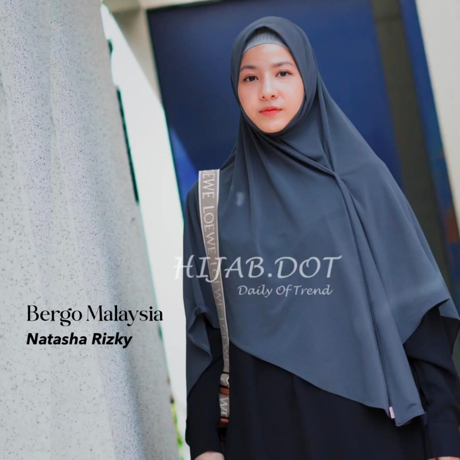 Jual Hijab Bergo Dagu Malaysia Size L Bahan Jersey Premium (Jilbab Haji & Umroh) By HIJAB.DOT ...