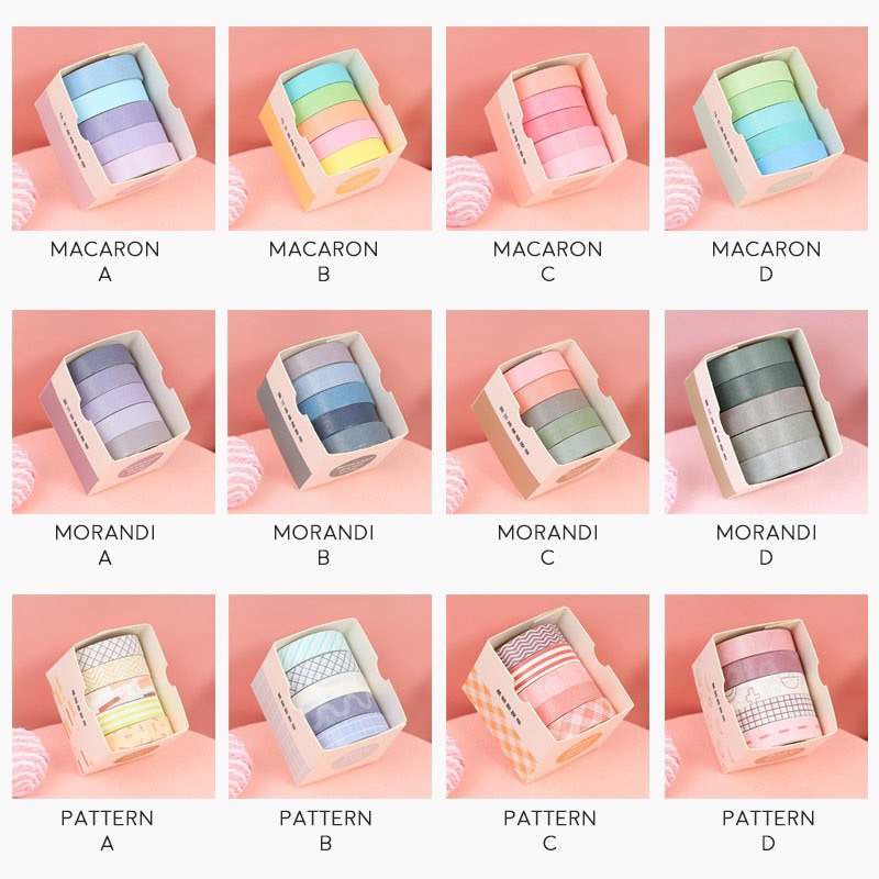 Jual Masking Tape Washi Tape Set 5 | Shopee Indonesia
