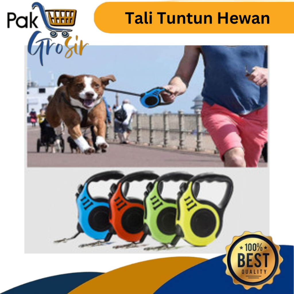 Jual Tali Tuntun Hewan Otomatis / Automatic Smart Retractable Pet Dog ...
