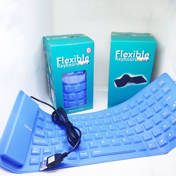 Jual KEYBOARD FLEXIBLE | KARET LENTUR | KEYBOARD USB | Shopee Indonesia