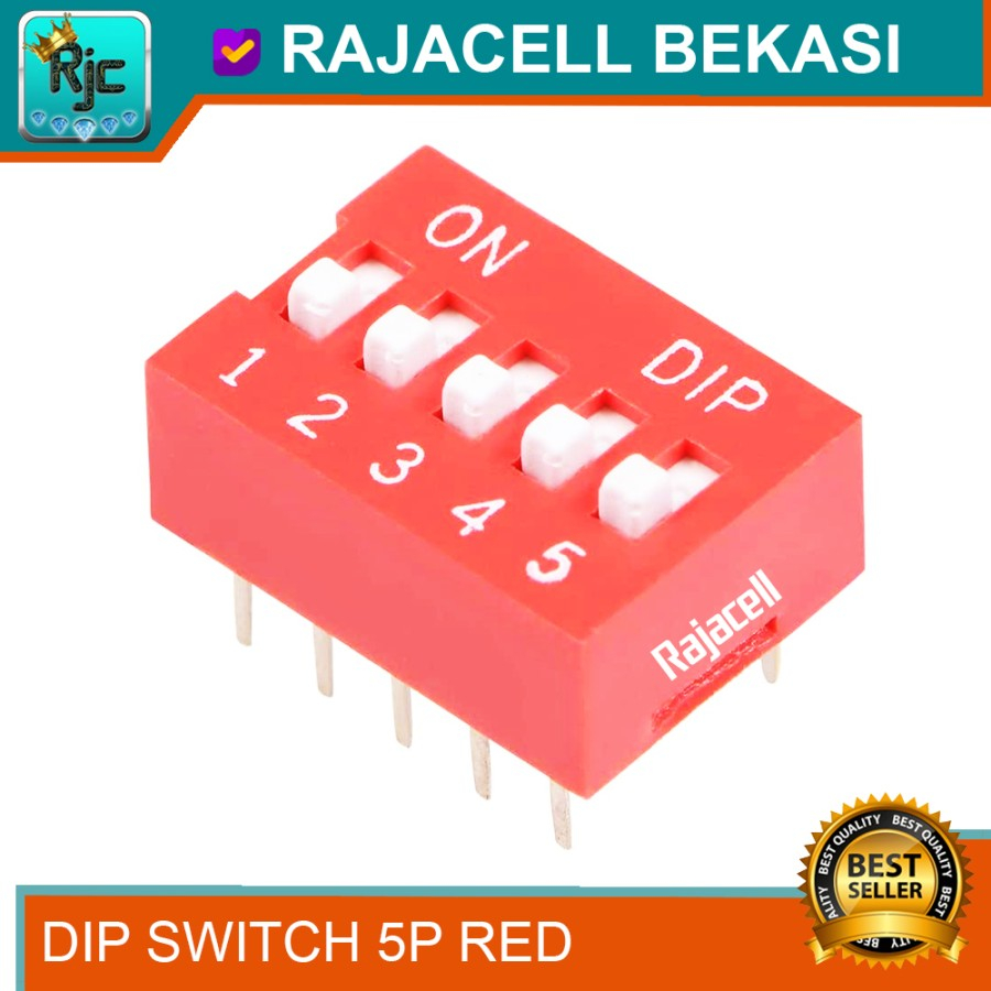 Jual DIP Switch 5P 5channel DIL Flat Dial Switch 2.54mm Pitch | Shopee ...