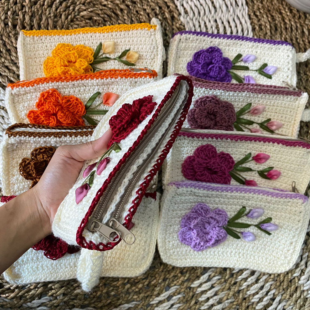 Jual Dompet Mamita - Dompet Rajut Handmade 2 ruang | Shopee Indonesia